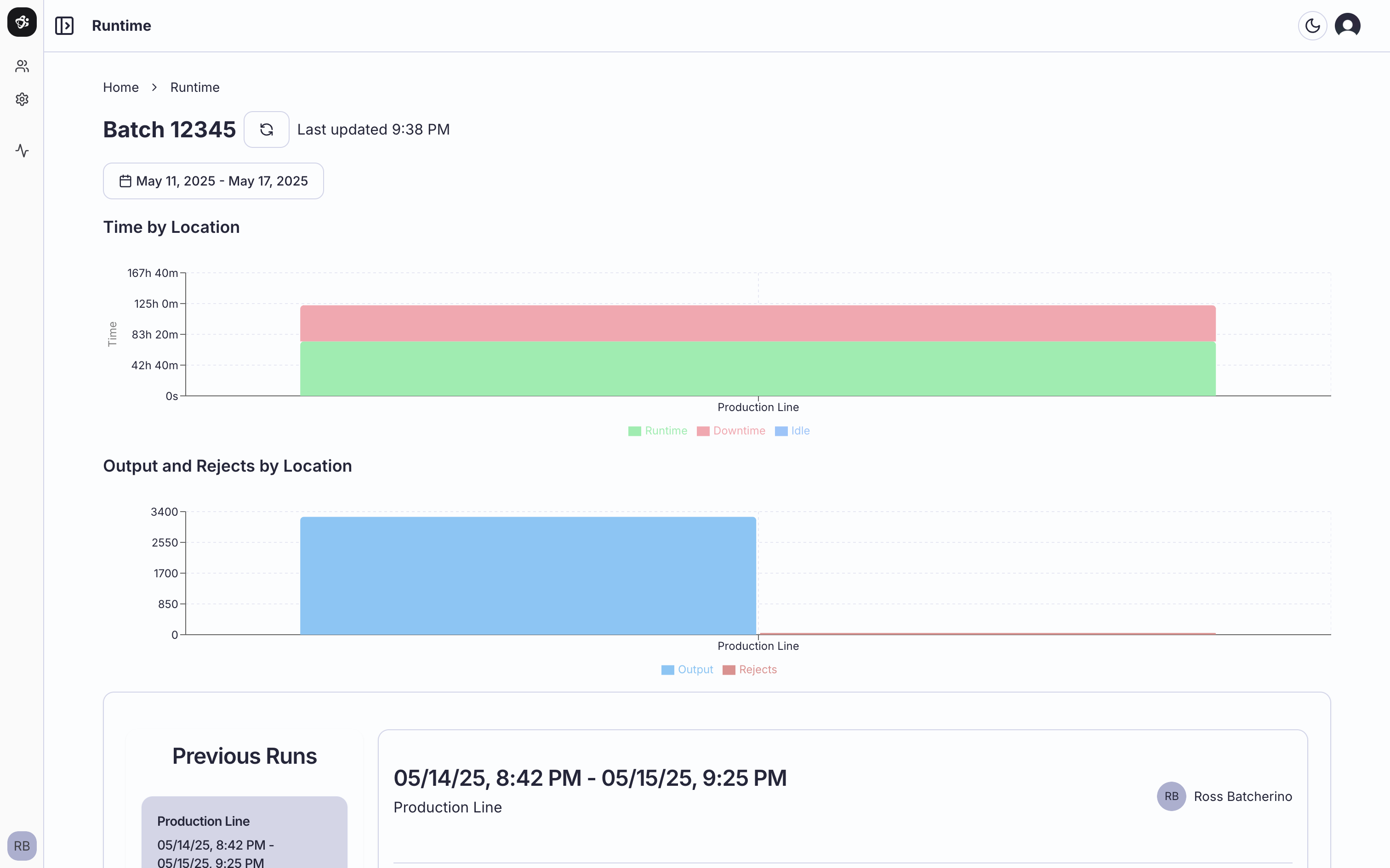 Product Release | Track batches of product in Runtime